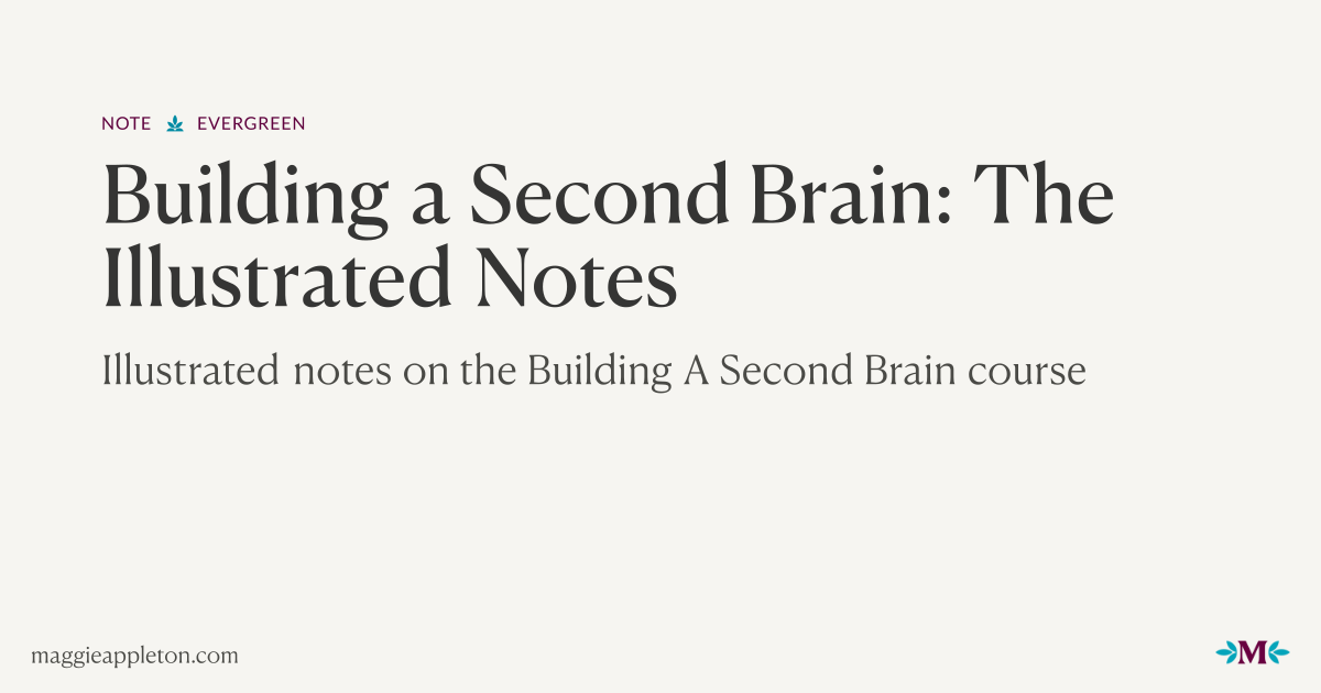 Building a Second Brain: The Illustrated Notes