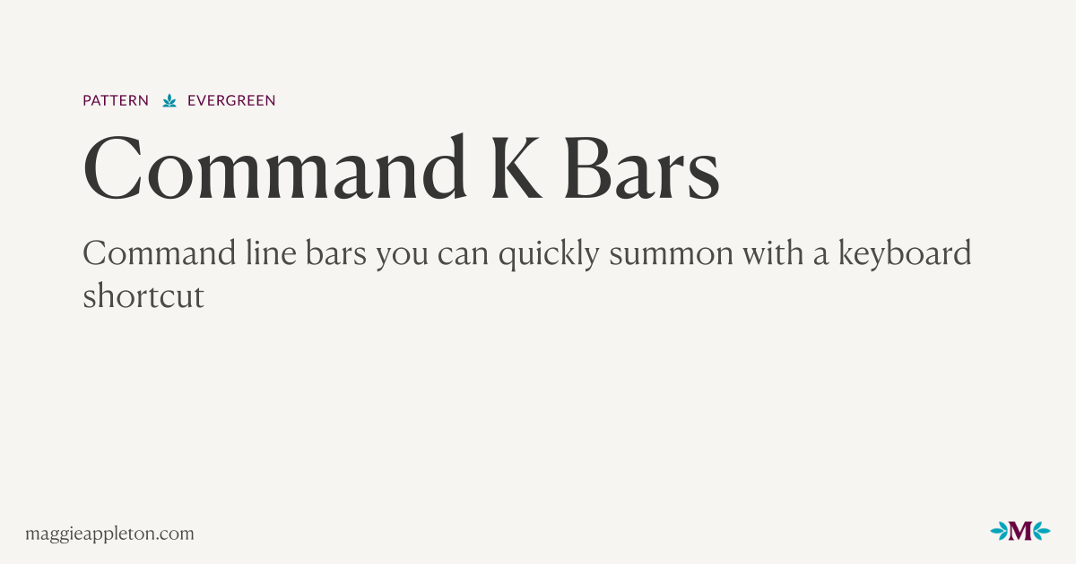 Command K Bars