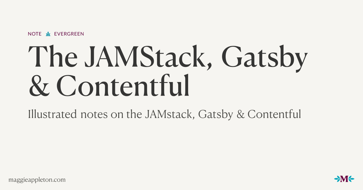 The JAMStack, Gatsby & Contentful