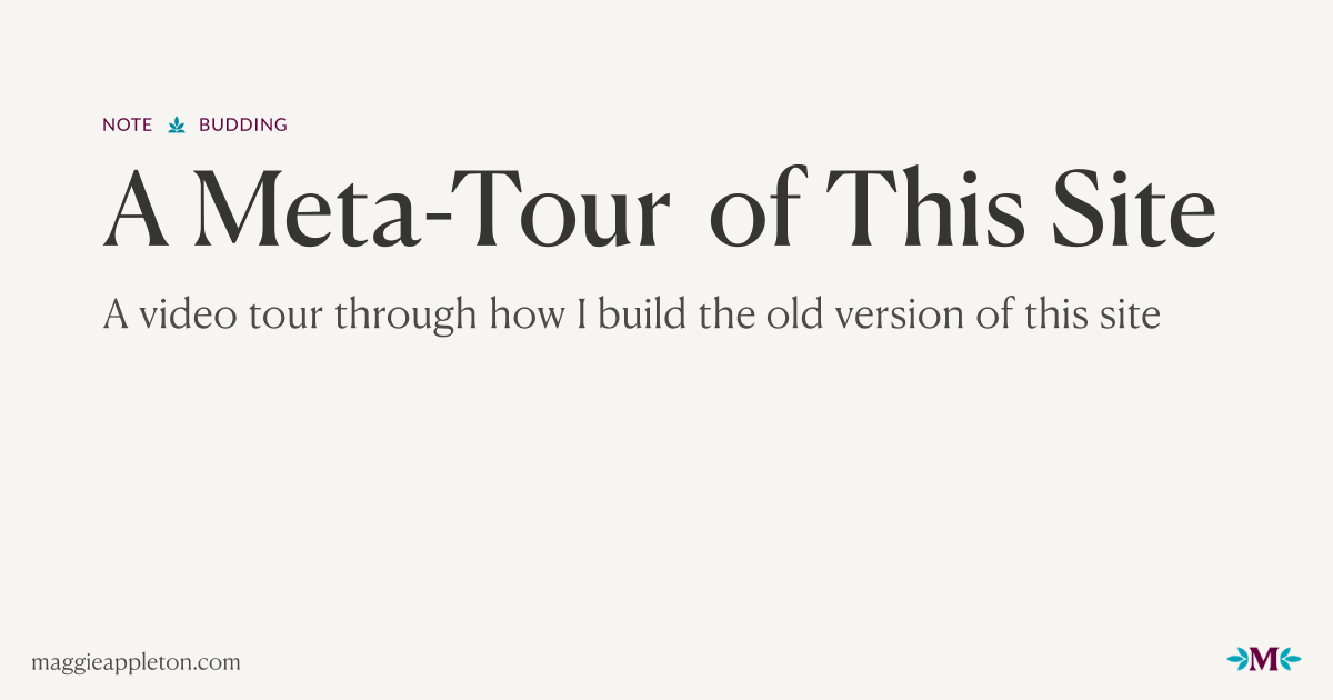 A Meta-Tour of This Site